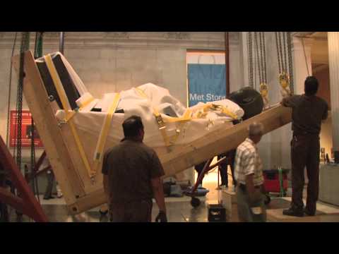 Installation of the colossal statue of Amenemhat II (ca. 1919--1885 B.C.)