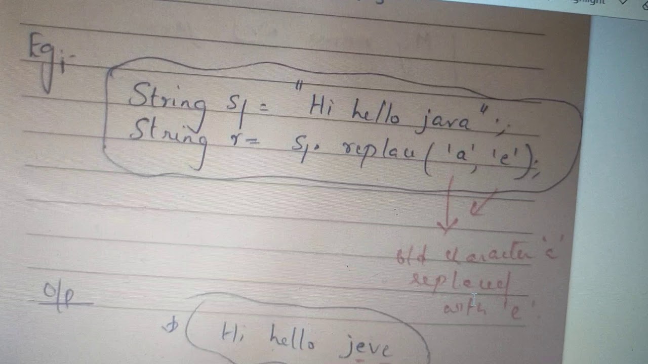 Modify String # Java lecture 43