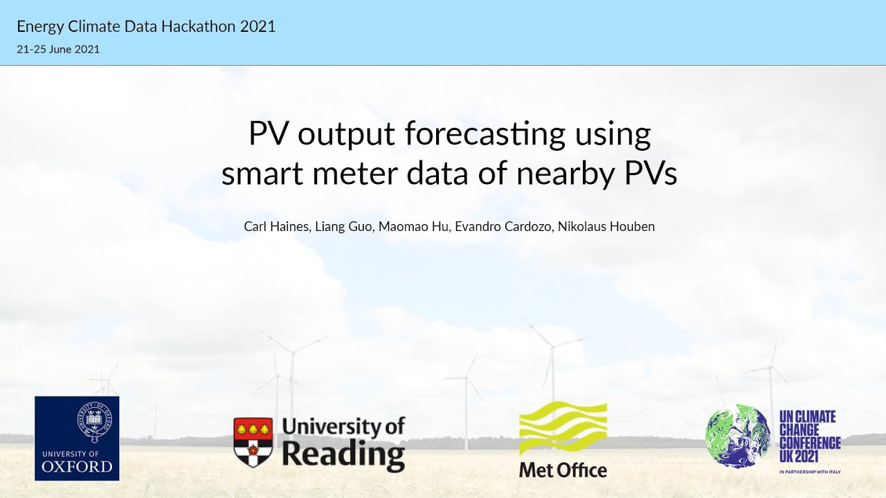 PV output forecasting using smart meter data of nearby PVs