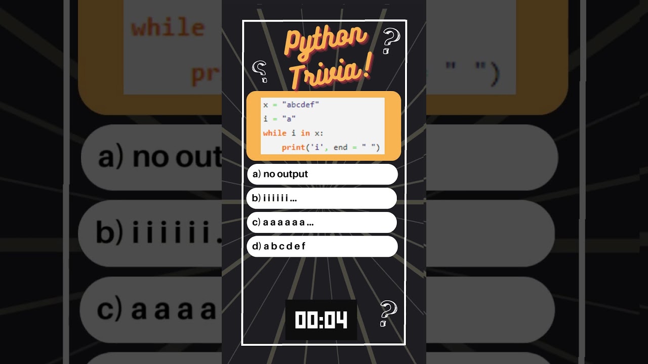 Python Trivia   Loops 16 #coding #python #techcommunity #shorts #trending #viral #datascience