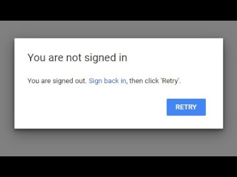 Fix you are not signed in error in Google Drive on Chrome