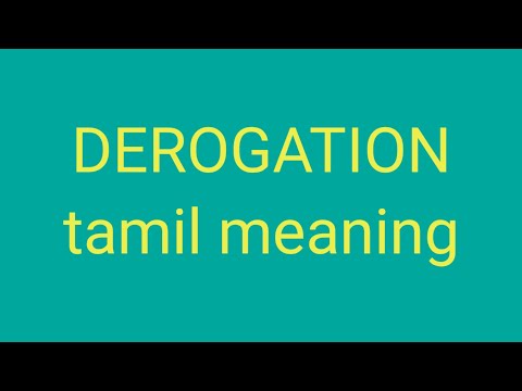 DEROGATION tamil meaning/sasikumar