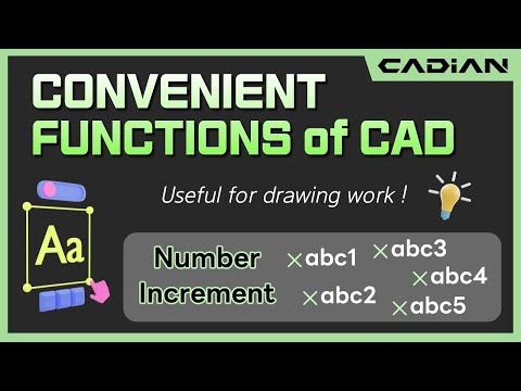 CAD(AutoCAD) Text Number Increment / TEXTINC - Convenient functions of CADian