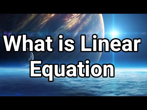 What is Linear Equation. Urdu/ English