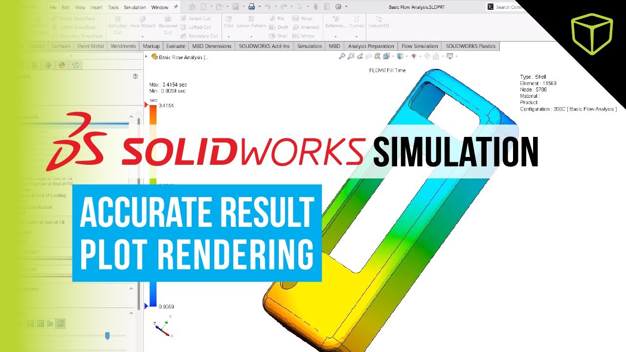 SOLIDWORKS Simulation Tutorial - Accurate Result Plot Rendering
