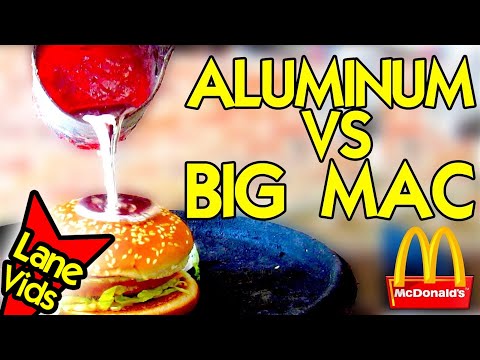 What Happens If You Pour Molten Aluminum On A McDonald's Big Mac?