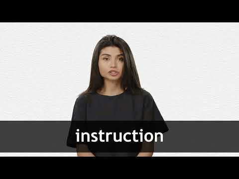INSTRUCTION definition and meaning | Collins English Dictionary