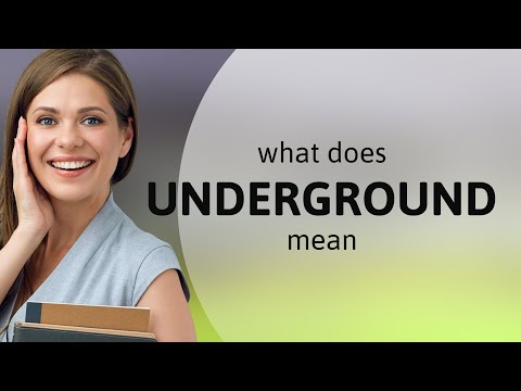 Underground | meaning of UNDERGROUND