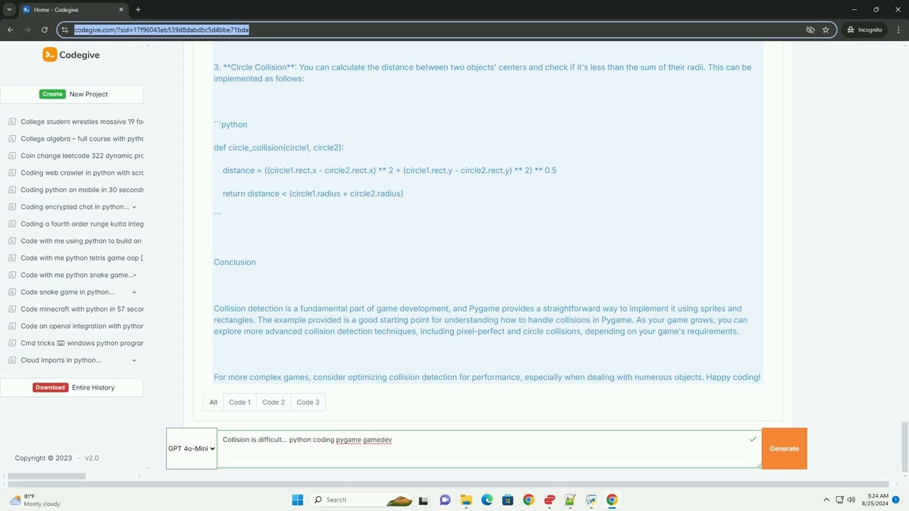 Collision is difficult python coding pygame gamedev