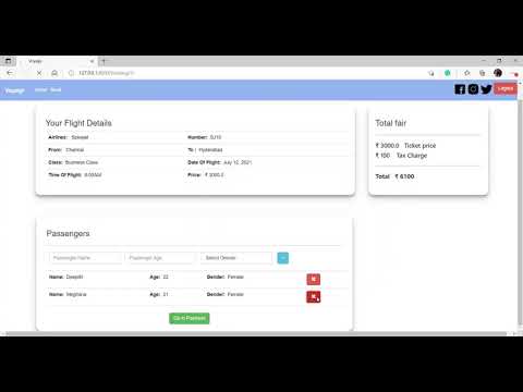 Online Flight Ticket booking using Django