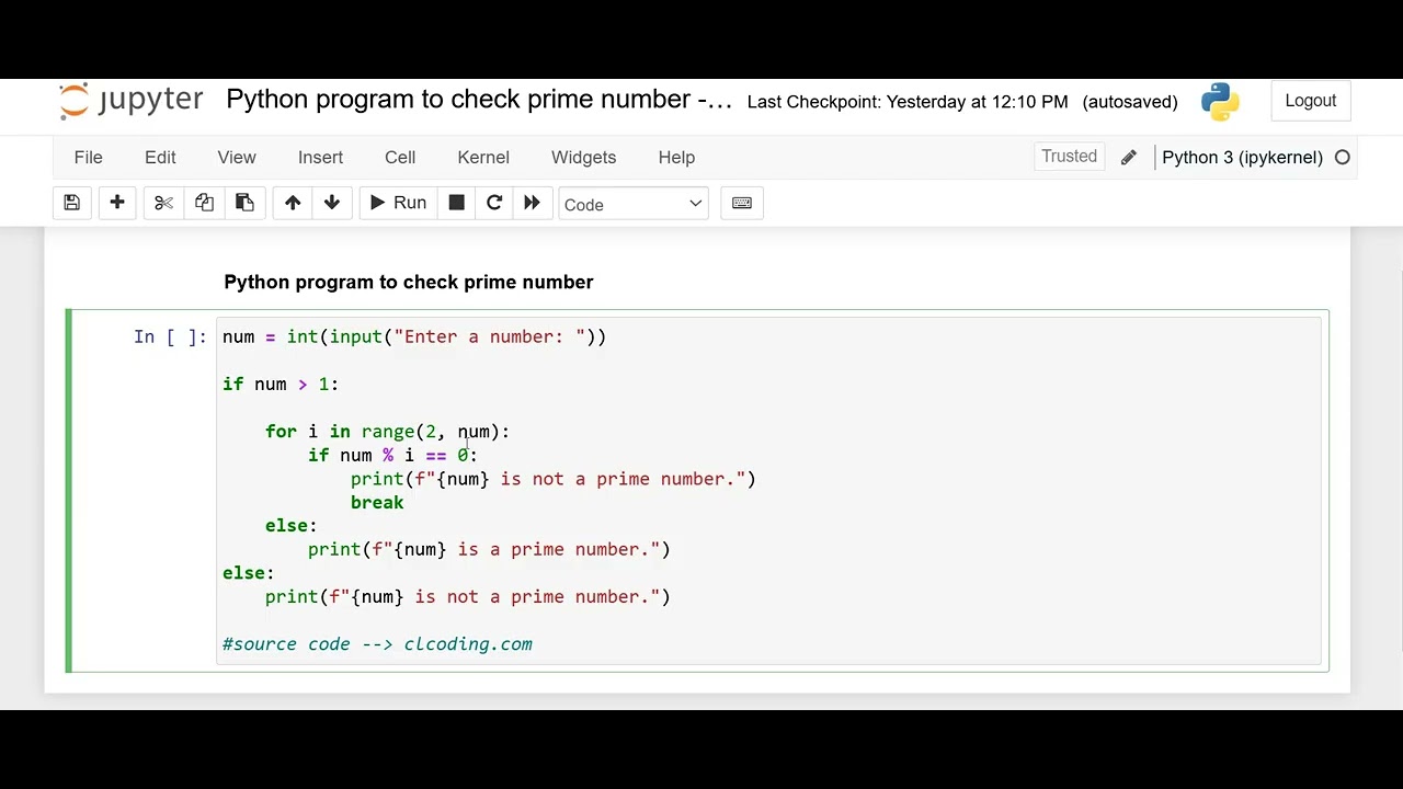 Day 6 : Python Program to Check prime number