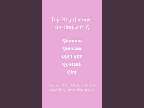 Top 20 girl names starting with Q