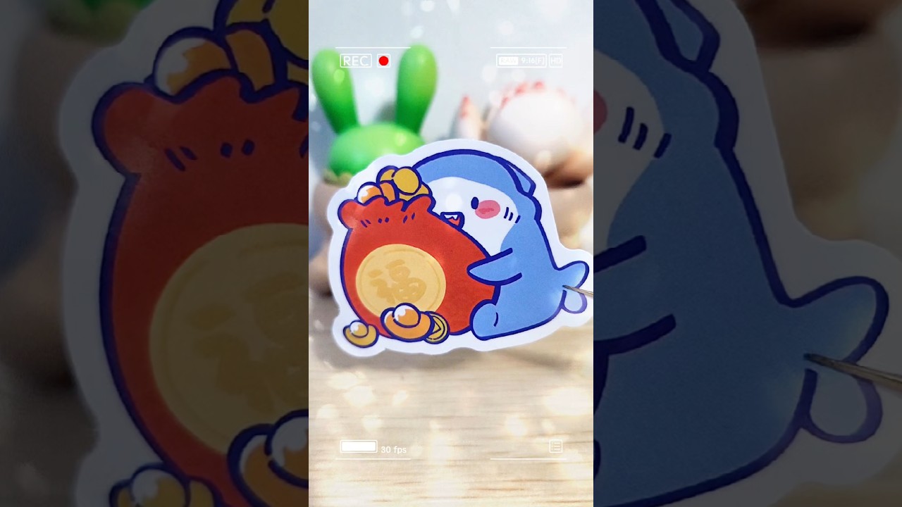 Kawaii Baby Shark Sticker Pack