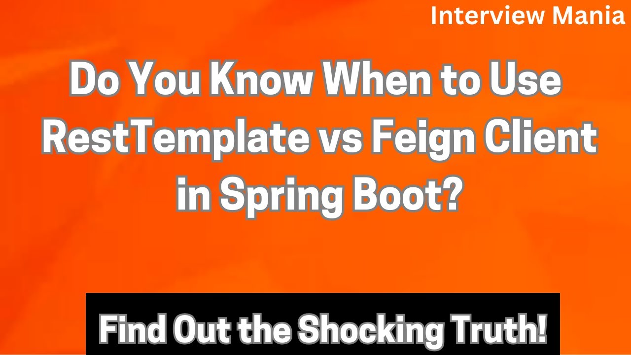 restTemplate vs Feign Client | When to use restTemplate and when to use Feign Client? #springboot