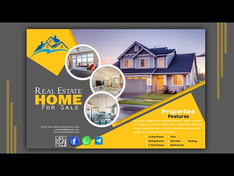 Real Estate Flyer Design Photoshop Tutorial #photoshop