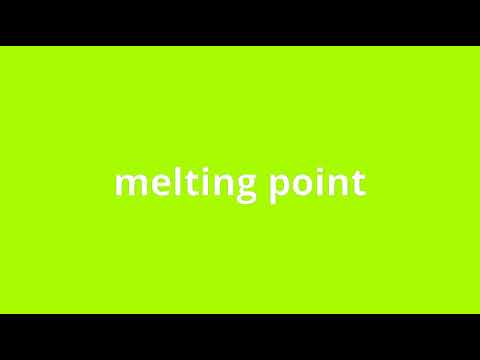 what is the meaning of melting point