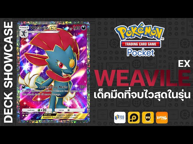 แนะนำเด็ค Weavile EX ประเภทมืดที่จบเกมได้ไวสุดในรุ่น | Pokémon TCG ...