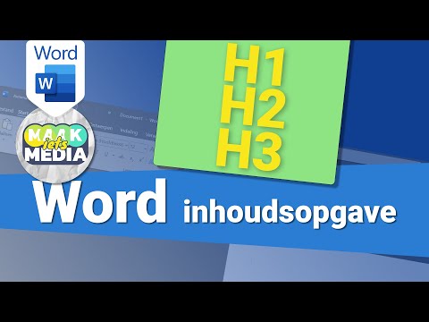 Word - Inhoudsopgave