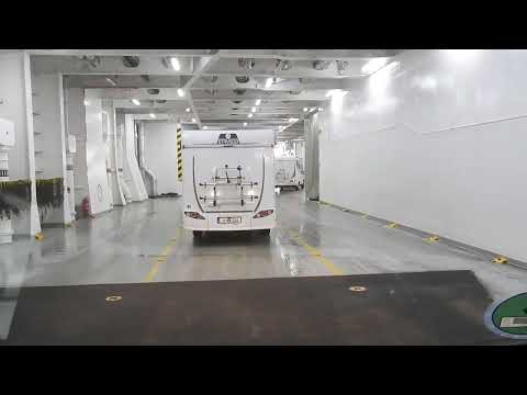 Departing the ferry Salamanca in Rosslare, Ireland