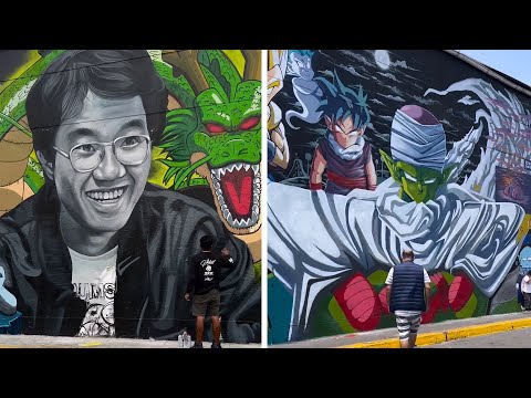 Giant mural (6mx100m) painted by over 45 Artists to celebrate Akira ...