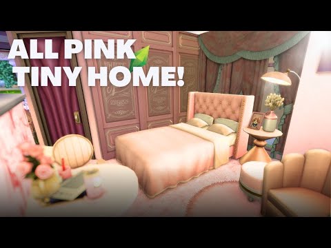 ๐ Pretty in Pink! One-Color Pink Tiny Home in a Rainbow Neighborhood | Sims 4 Speed Build ๐๐ก