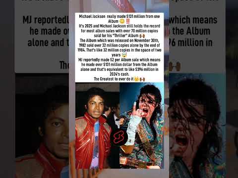 ‼️🥹Michael Jackson really made $131 million from one Album#michaeljackson #album #shorts