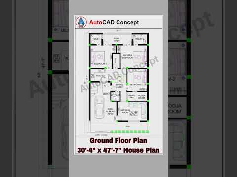 Building Plan Drawing | 1450 Sq.ft. House Plan | Trending House Plan | 3BHK Autocad Floor Plan #home