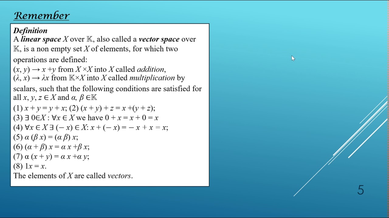 Functional Analysis  Lec 4 The linear operator Lec 4