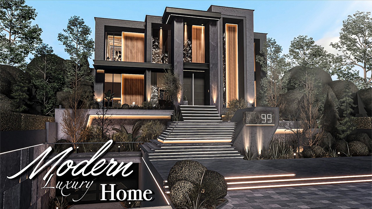 Modern Luxury Home | Bloxburg Speed Build