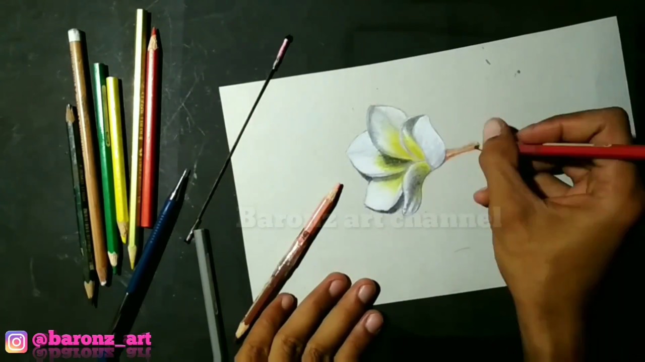 Tips dan cara | Melukis 3D bunga Kamboja | tangan ajaib dari seorang seniman BOJONEGORO JATIM