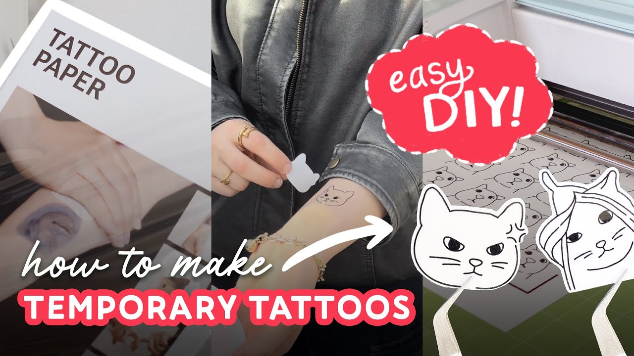 how to make temporary tattoos at home | print, cut, and apply!