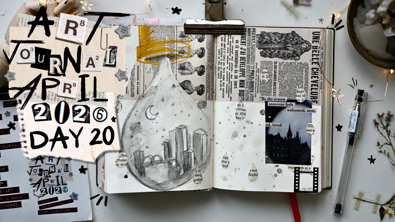 Lets tell a Story with your Art • Day 20 tiny Universe • Art Journal April 2026