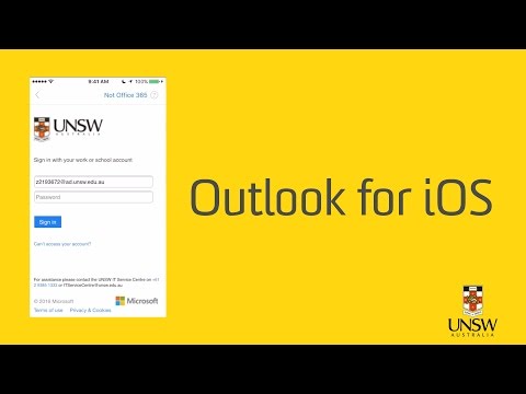 Access UNSW Email with Outlook for iOS