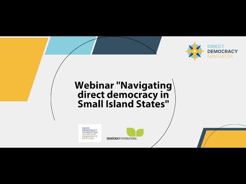 Webinar "Navigating direct democracy in Small Island States"