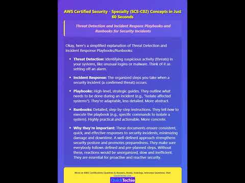 7. Threat Detection and Incident Respons Playbooks and Runbooks for Security Incidents