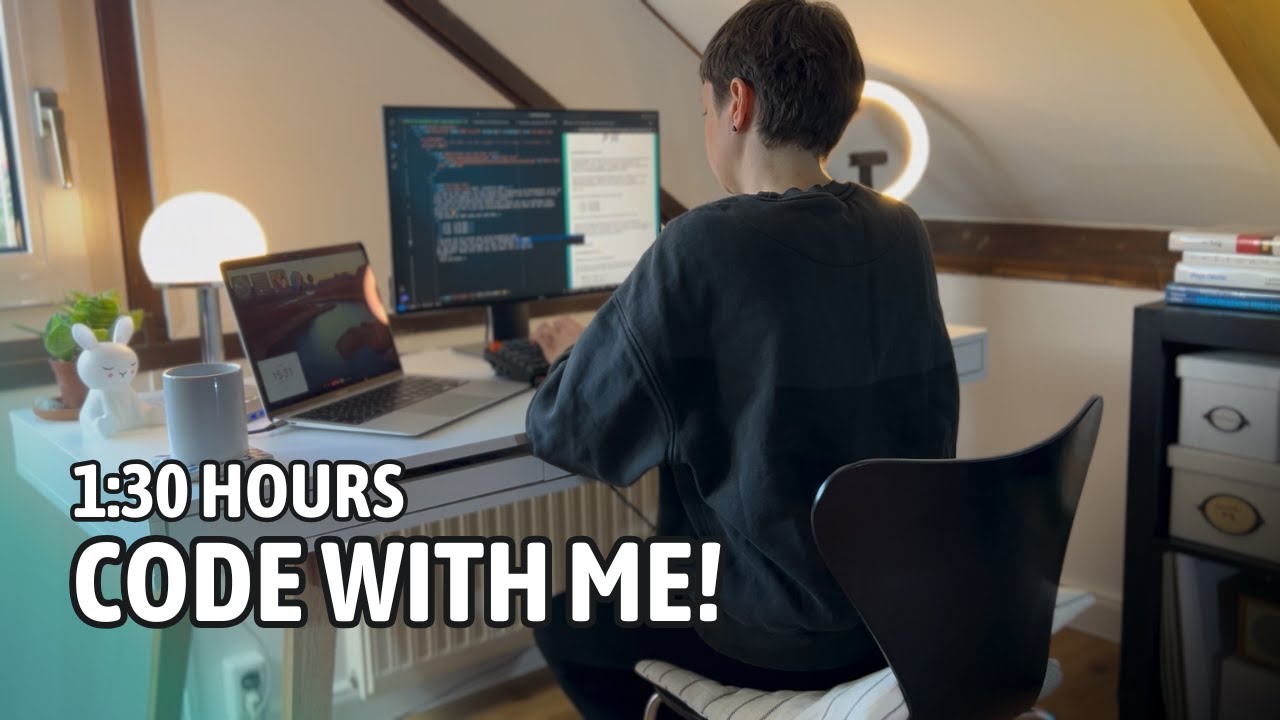 Code with me! 1:30 hours focus 💻 relaxing music 🎧 25/5 Pomodoro