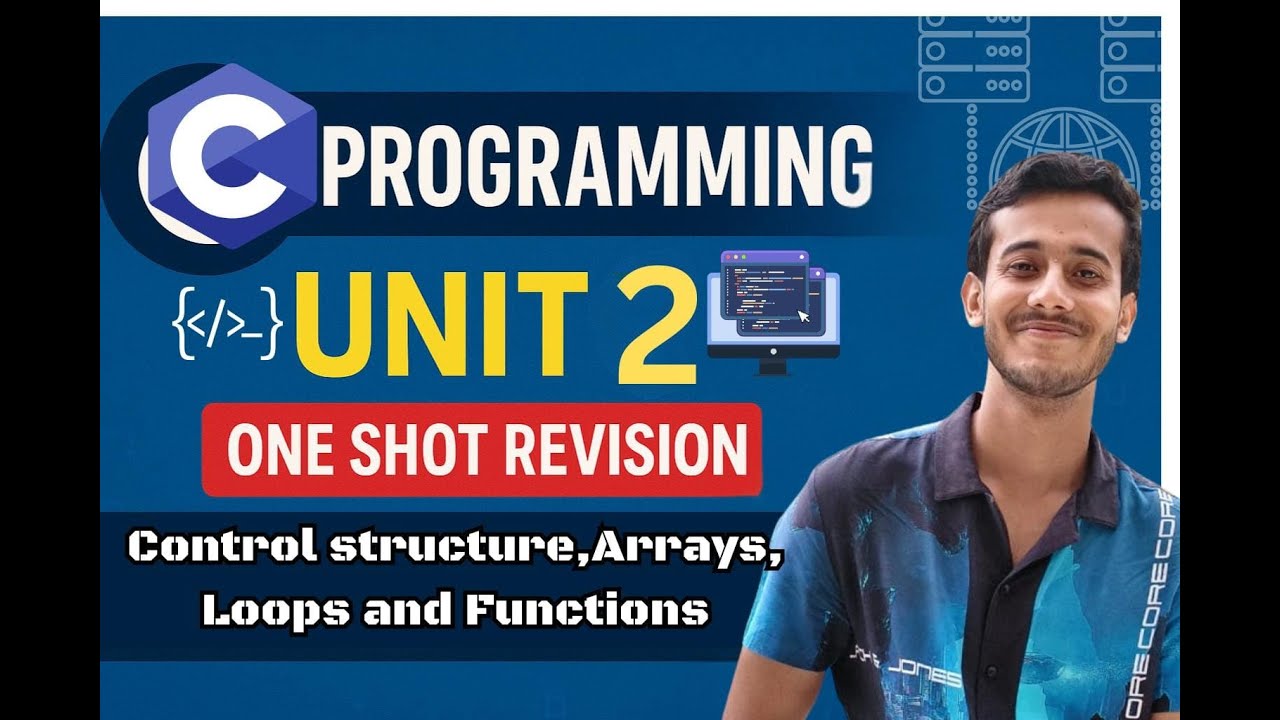  C Programming Unit 2 | Control Structures, Arrays, Loops & Functions 