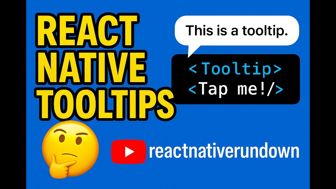 React Native Tooltips Tutorial | Easy & Customizable Tooltip UI | ReactNativeRundown