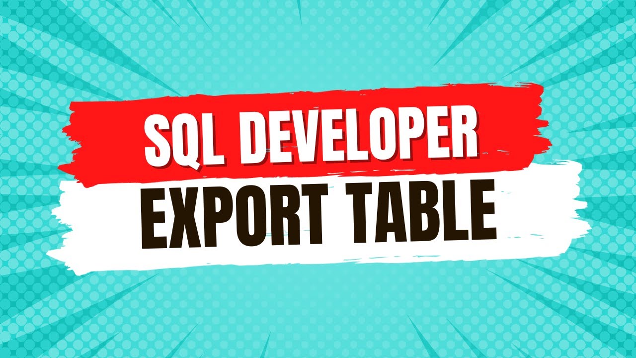 How to export table data to CSV in SQL Developer
