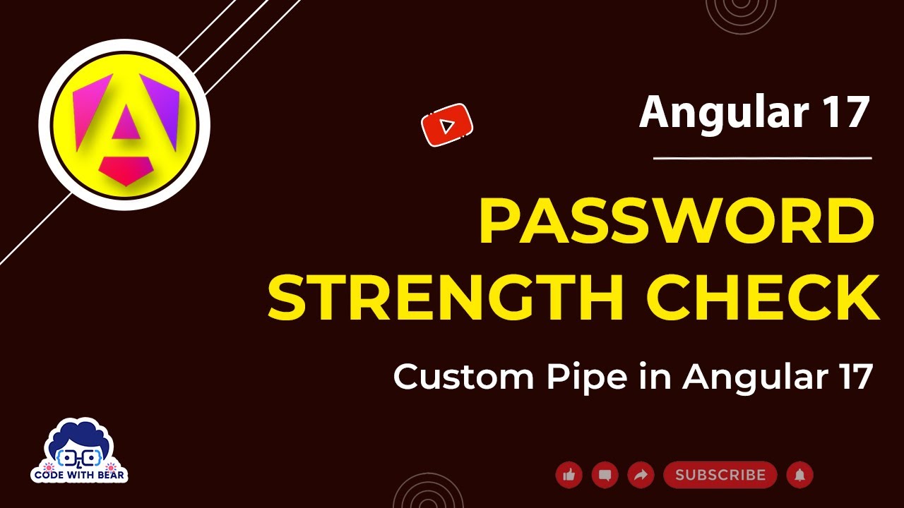 Password Strength Check Custom Pipe in Angular 17 | angular 17 tutorial #angular #angular17