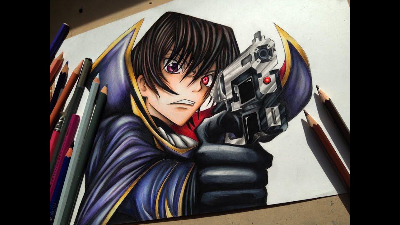 Drawing Lelouch Vi Britannia  of the Rebellion   ~ Code Geass