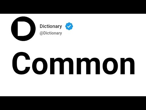 Common Meaning In English