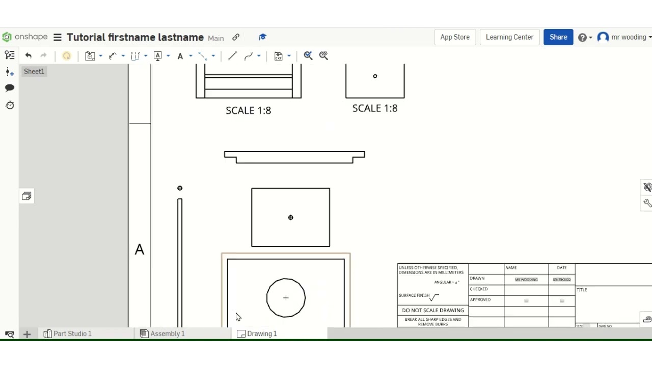 2 Drawing Tutorial Onshape