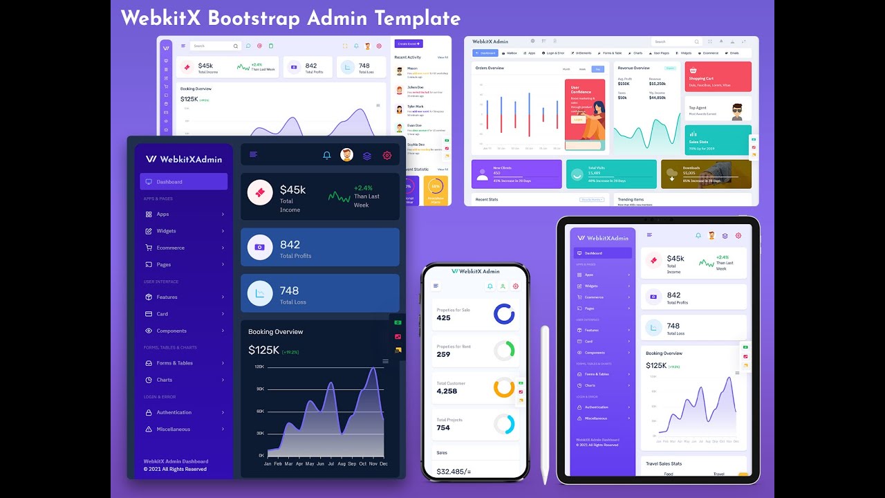 WebkitX Admin - Powerful Bootstrap 5 Admin Templates for Dashboard Project