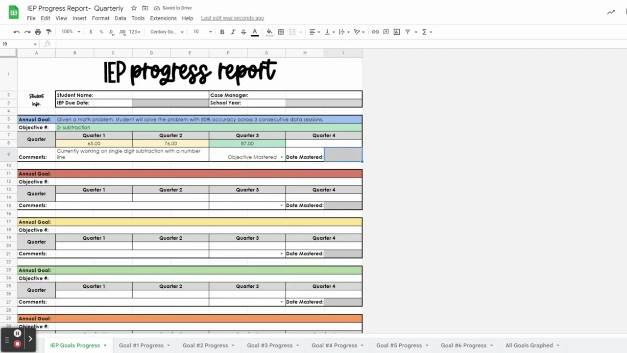 Digital IEP Progress Report Tutorial