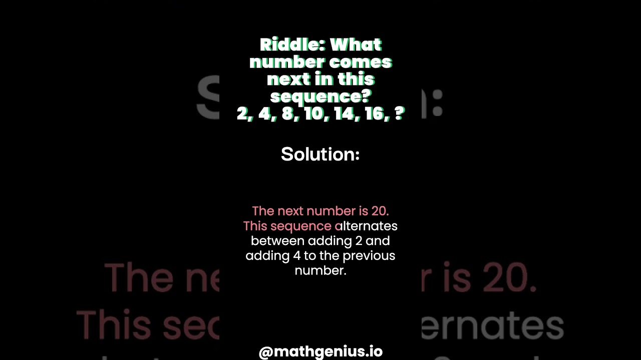 Can you guess what comes next? | Math Riddle