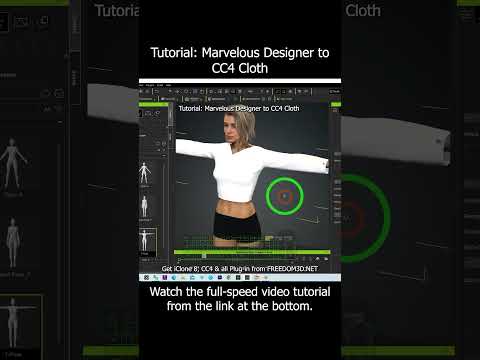Marvelous Designer to CC4 Character Creator 4 Cloth Design Tutorial #marvelousdesigner #cc4 #cloth