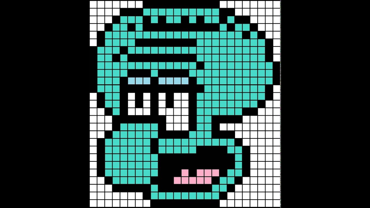 Minecraft pixel art template squidward