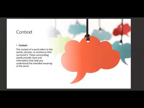 Unlocking Word Meanings: Understanding Context Structure Part 1