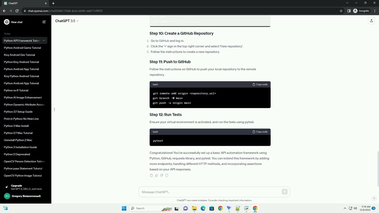 python api automation framework github